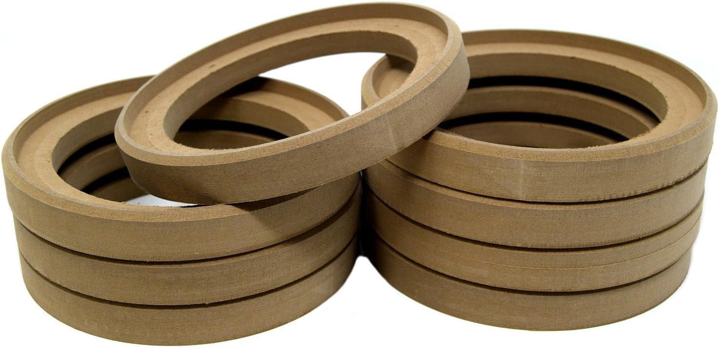 4 Pair 6.5" MDF Speaker Mounting Spacer Recessed Fiberglassing Rings ...