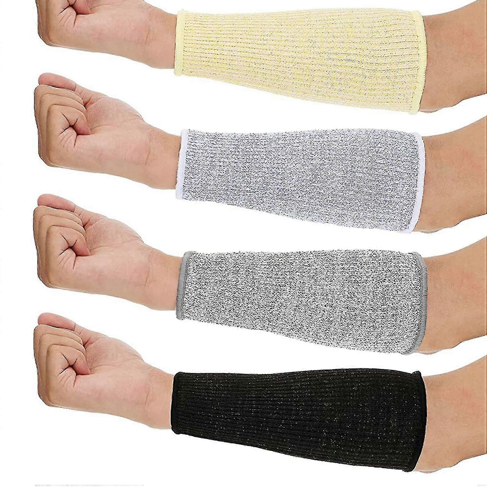 4 Pair Cut And Burn Resistant Sleeves Arm Protection Sleeves Forearm ...
