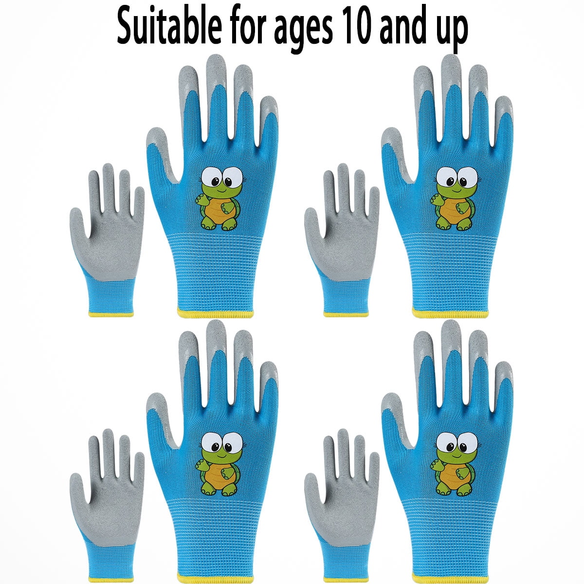 4-Pair Gardening Gloves Breathable Yard Work & DIY Safety Gloves ...