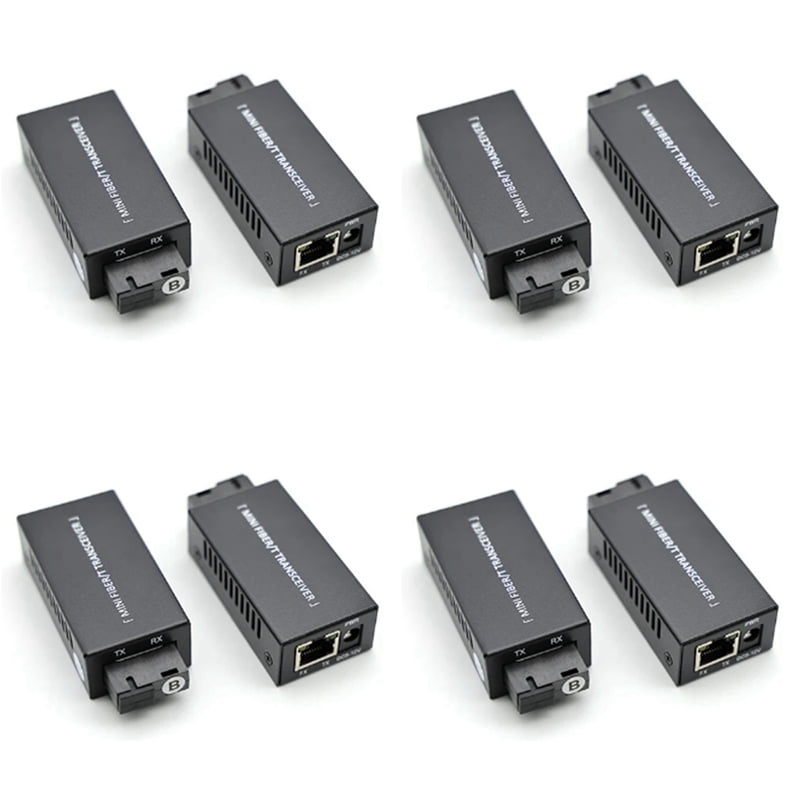 4 Pair Gigabit 100/1000M A/B SC Ethernet Fiber Switch Media Converter ...