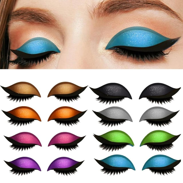 4 Pair Lazy Eye Shadow Eyelash Patch, 2-in-1 Reusable Eye Makeup ...