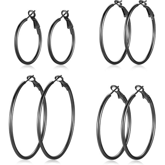 4-Pair Silver-Plated and Gold-Plated Earring Set (Women's) | 14K Gold ...