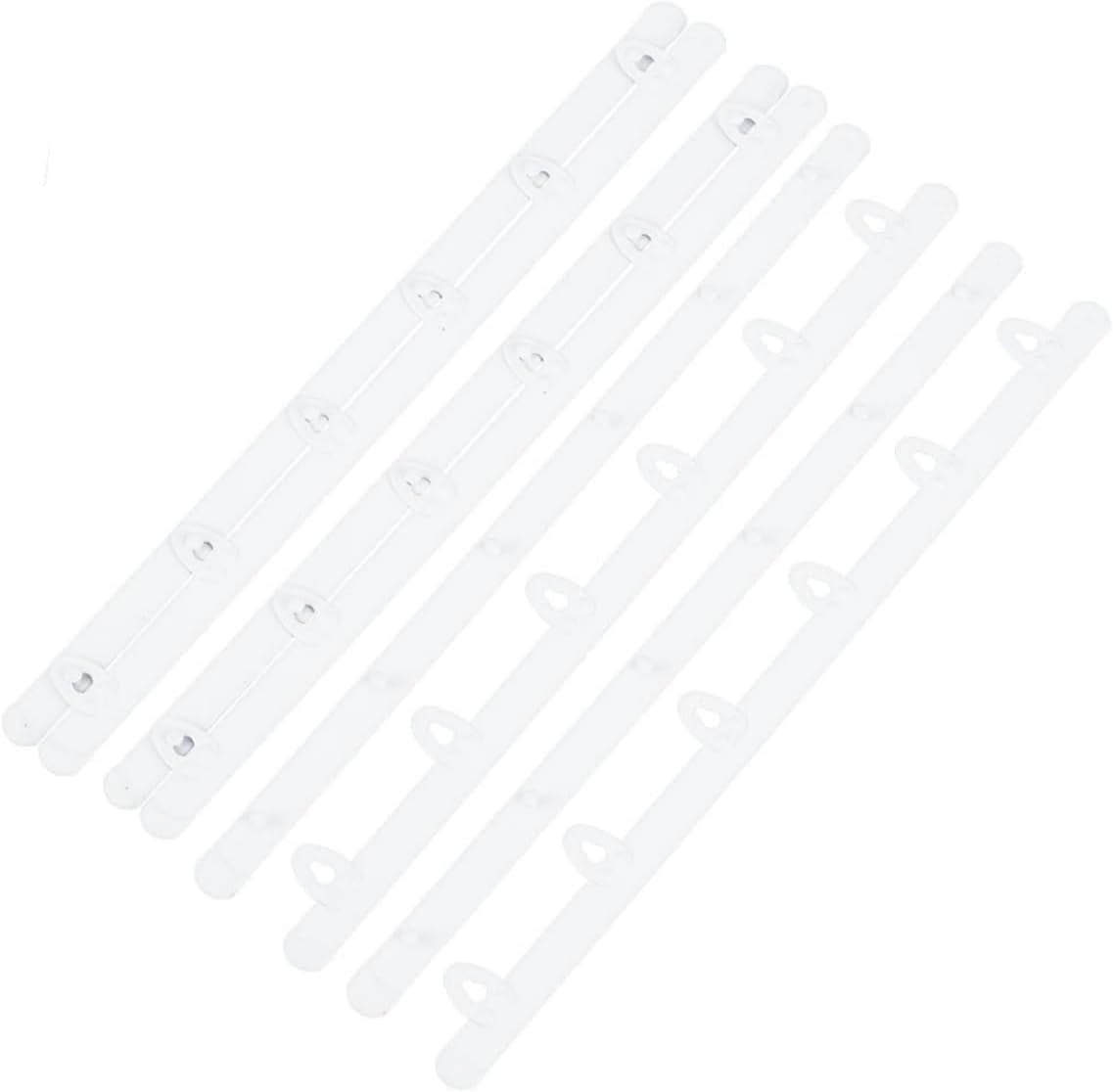 4 Pairs 12 Inch White Corset Busk Steel Boning Support with 5 Hook Eye ...