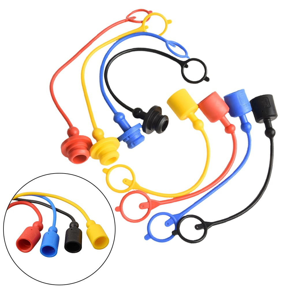 4 Pairs 3/4" Hydraulic Quick Coupler Male Dust Cap And Female Cover Pvc ...
