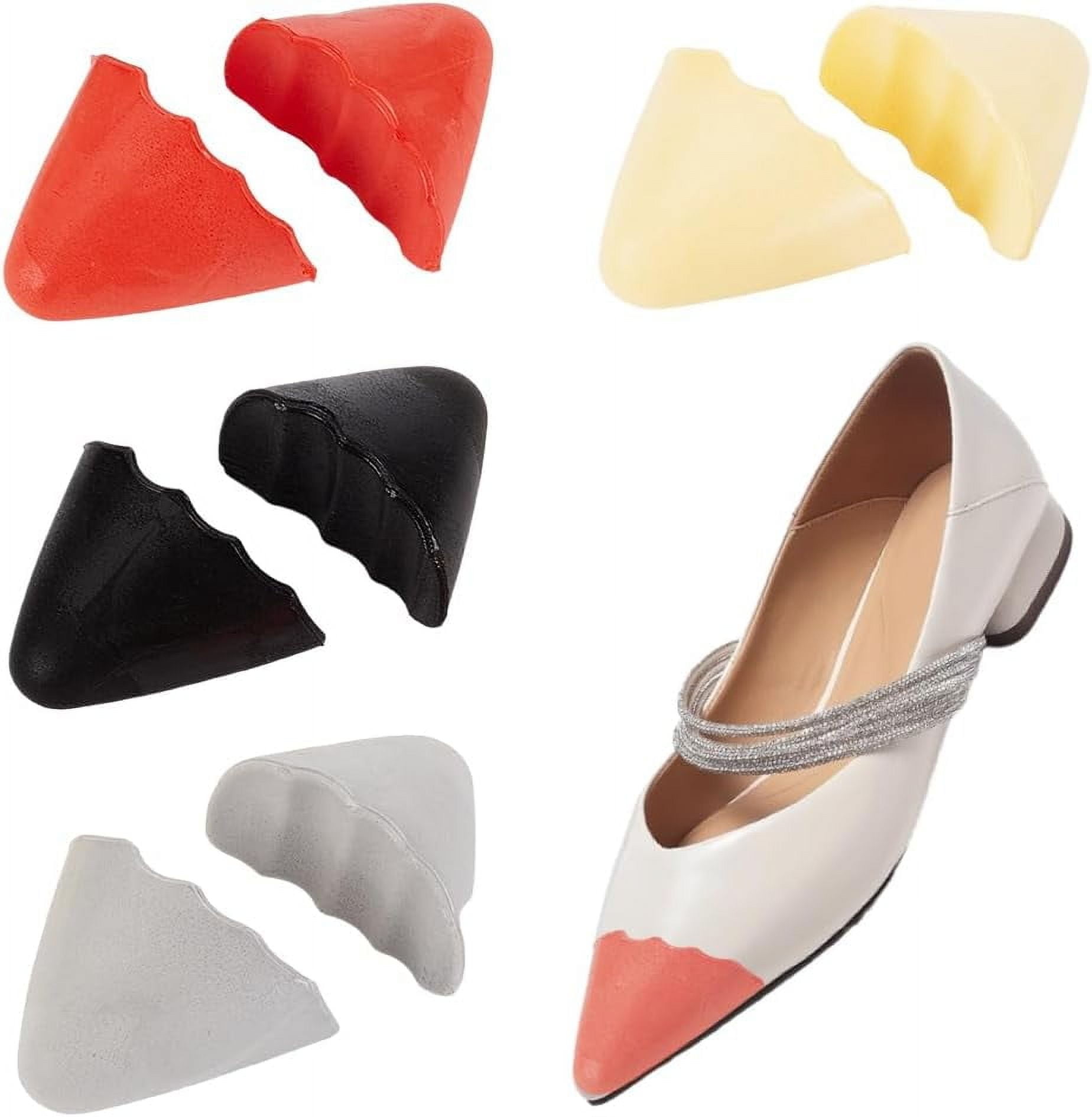 4 Pairs 4 Colors PU Shoe Fillers Toe Inserts for Shoes Too Big Mixed ...