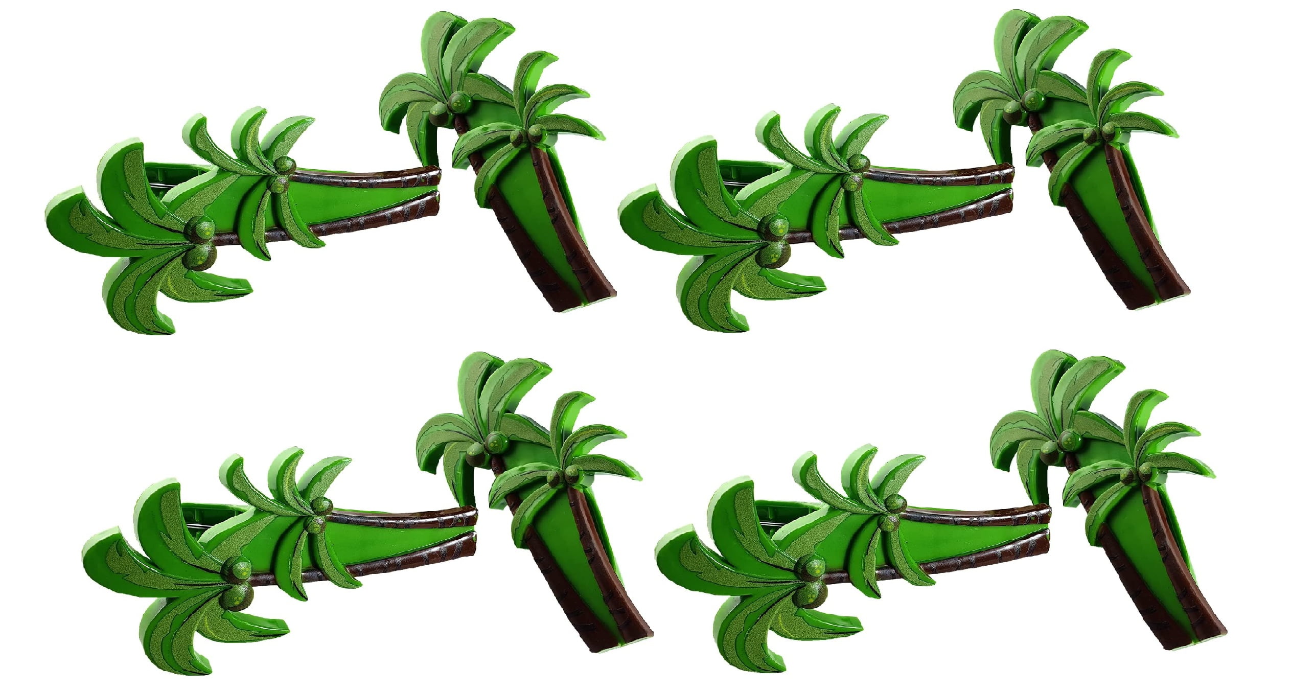 4 Pairs (8 Ct) Coconut Style Beach Towel Holders, Clips, Beach, Patio ...
