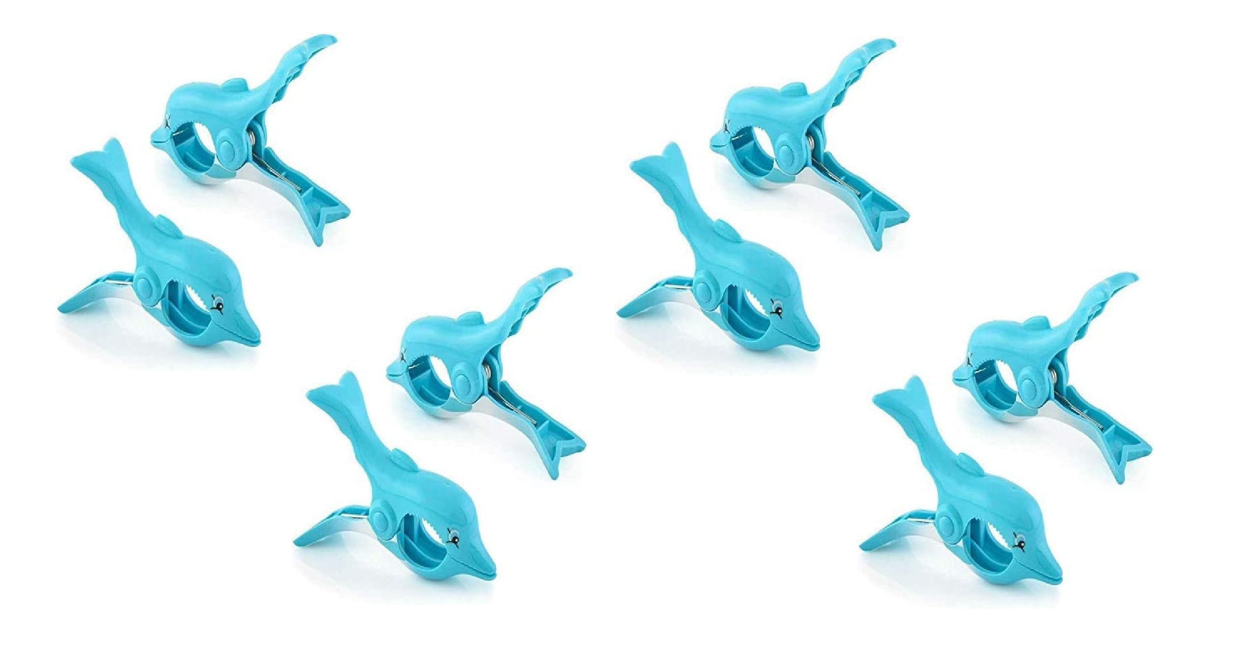 4 Pairs (8 Ct) Dolphin Style Beach Towel Holders, Clips, Beach, Patio ...
