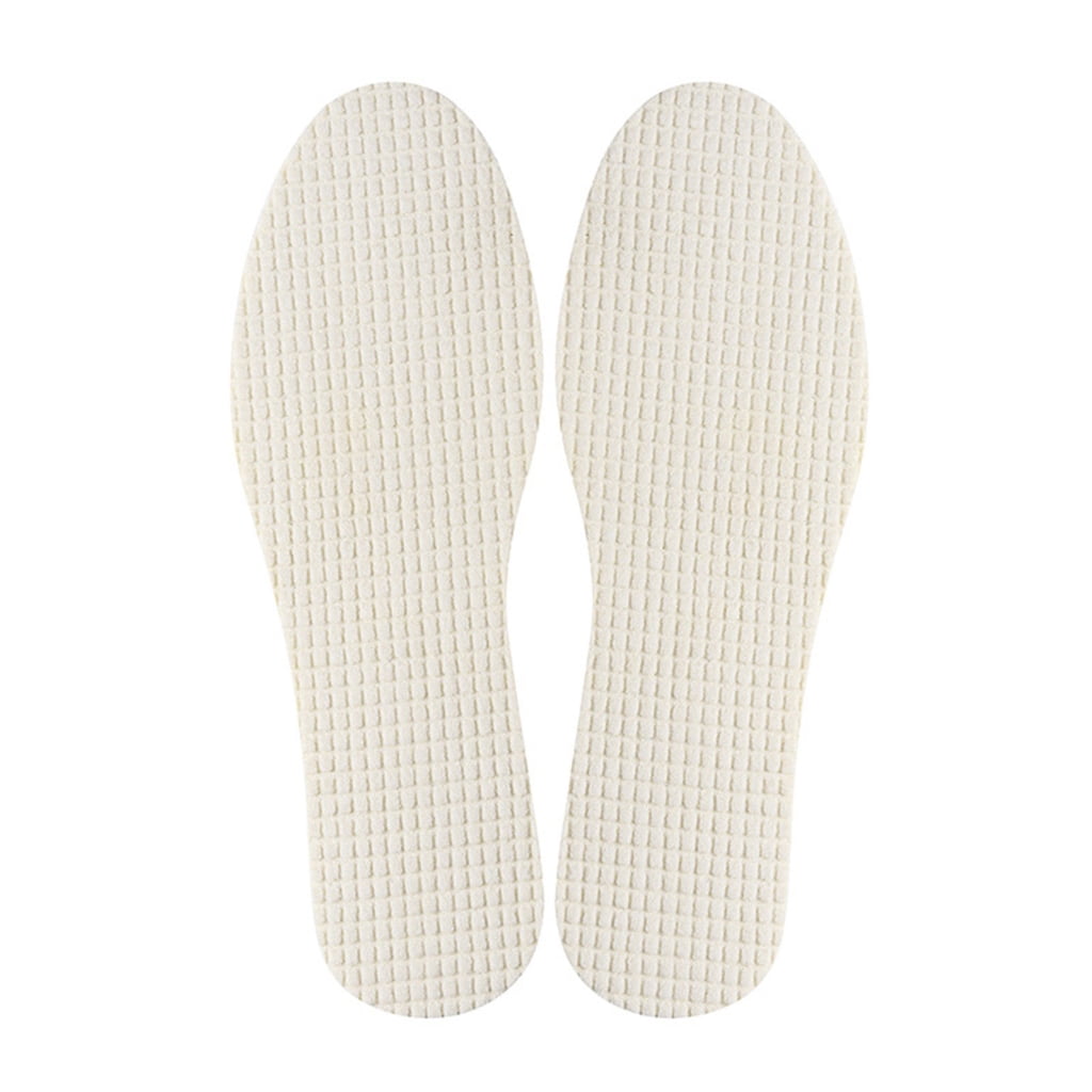 4 Pairs Anti Odor Terry Cloth Latex Barefoot Shoe Insoles for Freshing ...