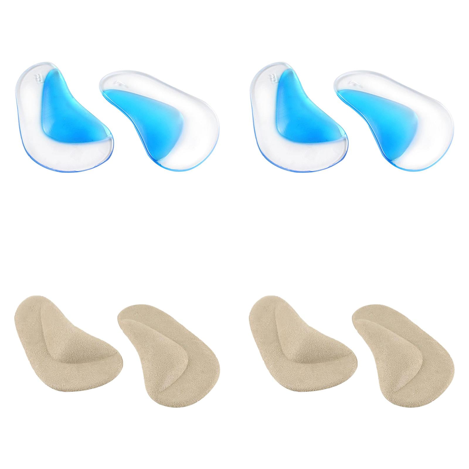 4 Pairs Arch Support Shoe Inserts For Flat Feet Reusable Gel Arch Pads ...
