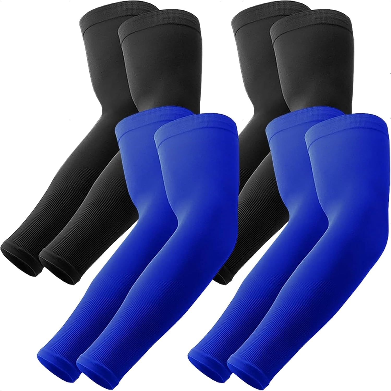 4 Pairs Arm Sleeves, Cooling UV Sun Protection Sports Compression ...