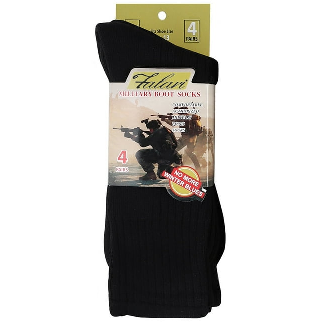 4 Pairs Army Military Boot Socks Combat Tactical Trekking Hiking ...
