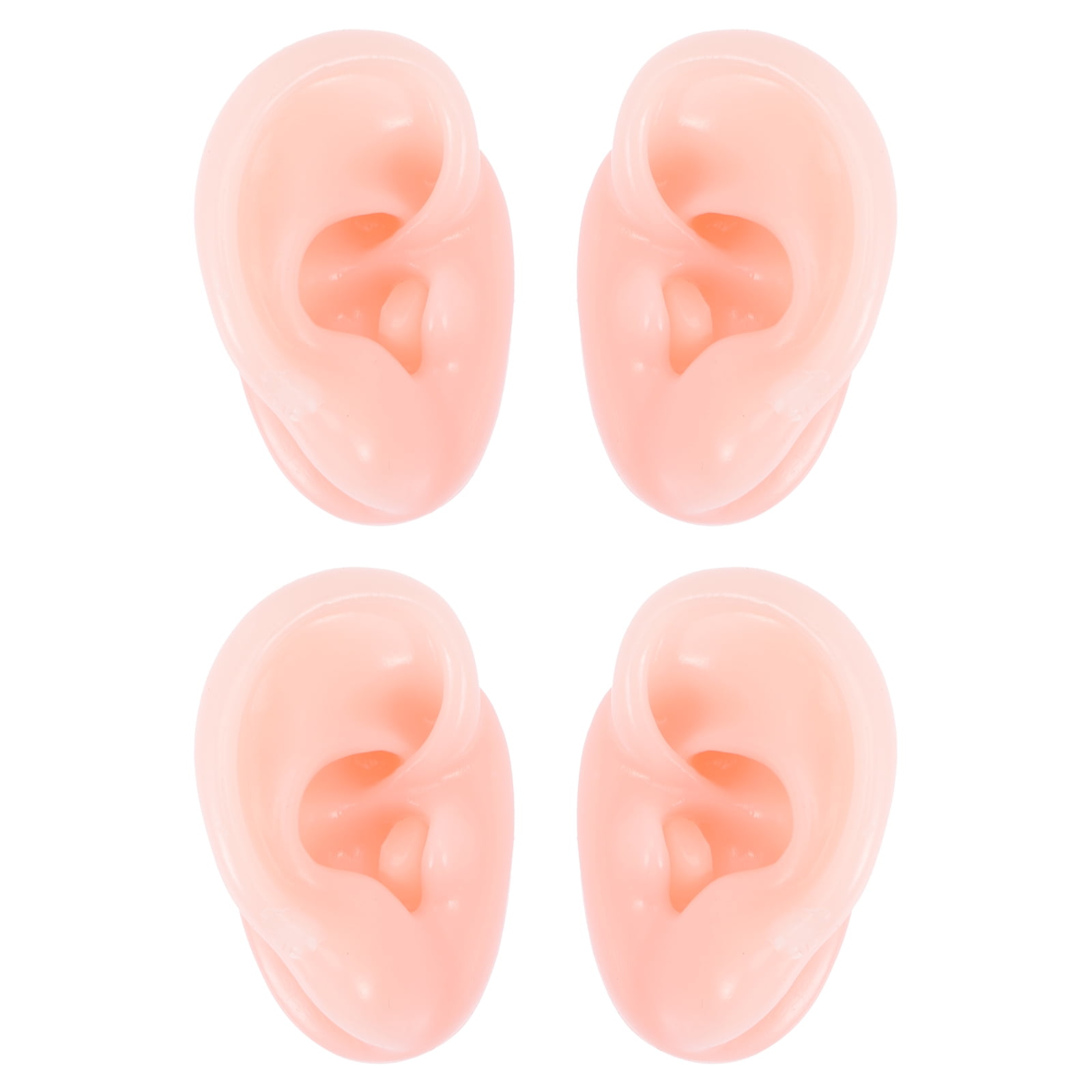 4 Pairs Artificial Ear Mold Mannequin Silicone Ears Body Parts Piercing ...