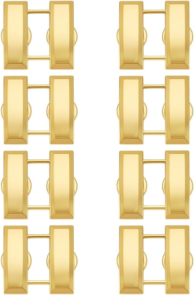4 Pairs Captain Bars Collar 1x1 Inch Collar Alloy Insignia Finish ...