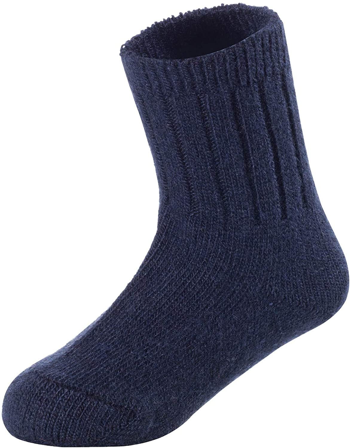 4 Pairs Children's Durable, Stretchable, Thick & Warm Wool Crew Socks ...