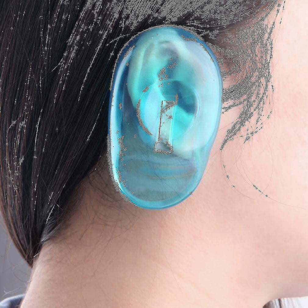 4 Pairs Clear Silicone Ear Cover Hair Dye Shield Protect Salon ...