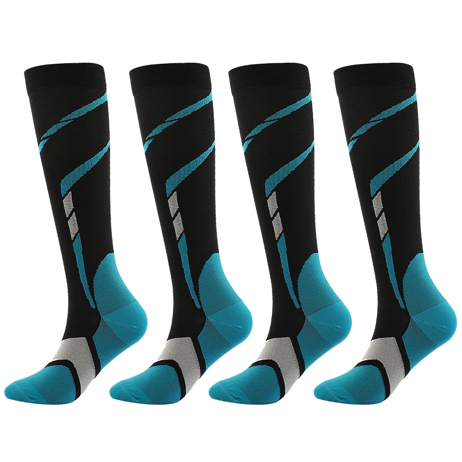 4 Pairs Compression Socks for Men Women Circulation 20-30 mmhg Medical ...