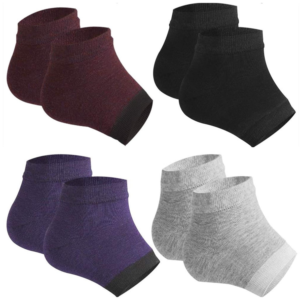 4 Pairs Cracked Heel Treatment Repair Socks,Foot Care Silicone Anti ...