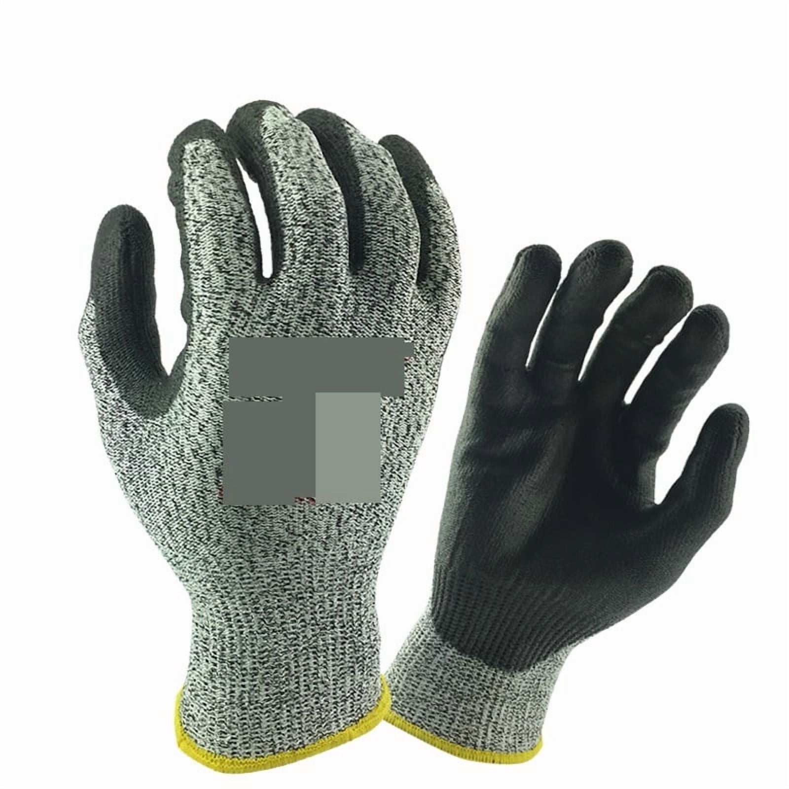 4 Pairs Cut Resistant Safety Protective Work Gloves Cut Level 5 ,Food ...