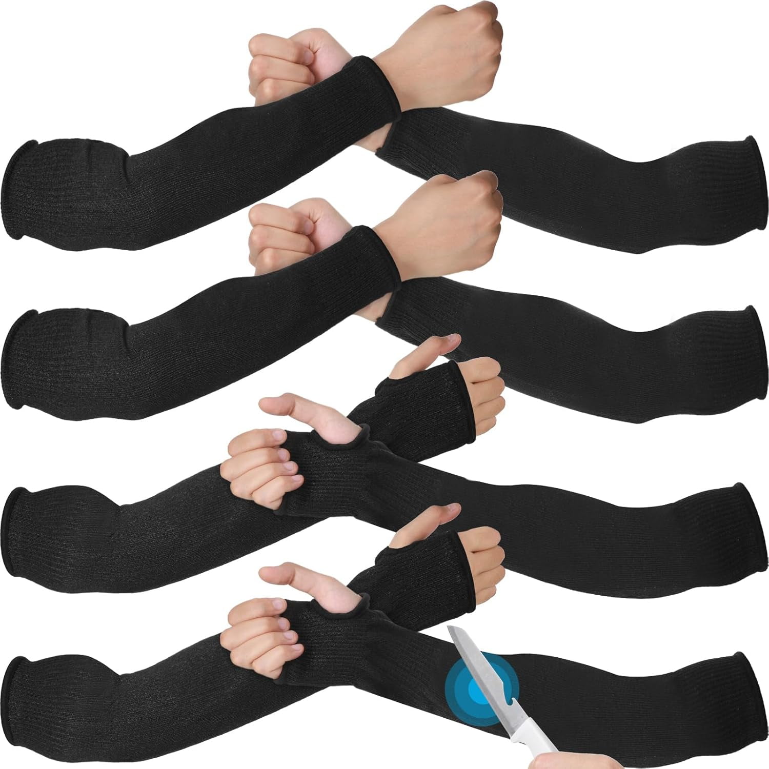4 Pairs Cut Resistant Sleeves Thin Arm Protectors Arm Guard for Thin ...