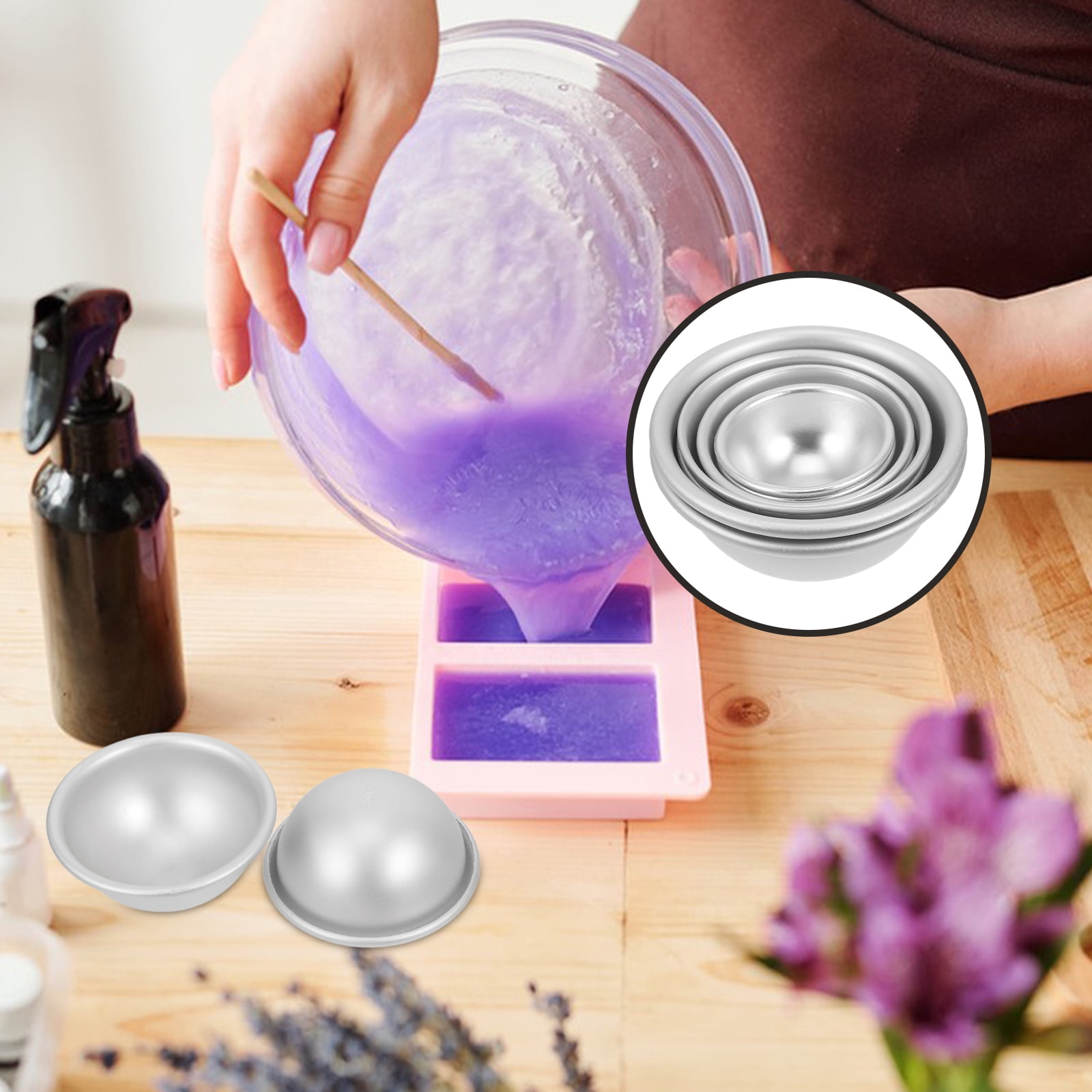 4 Pairs DIY Sphere Cake Mold Ball Shape Mold Craft Making Mold Bath Ball Mold - Walmart.com