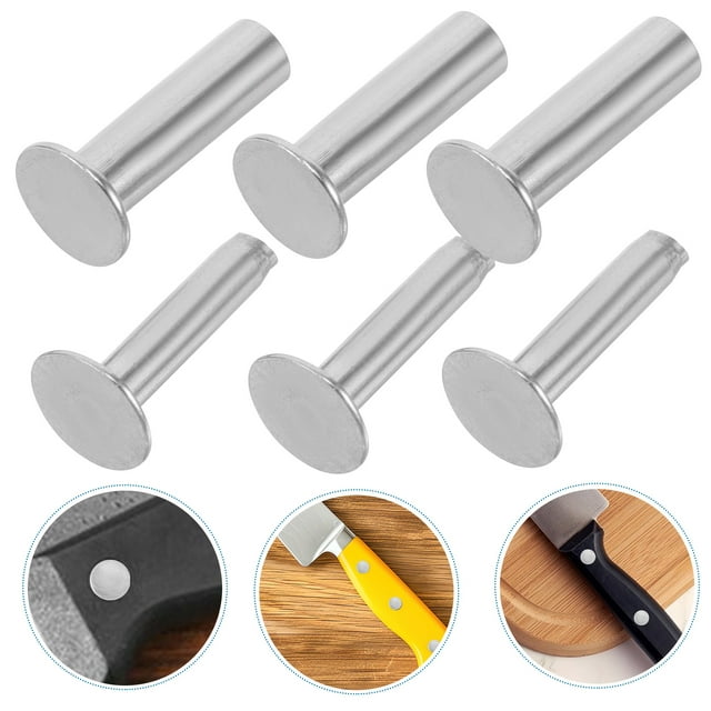 4 Pairs Diy Kitchen Knife Handle Rivets Stainless Steel Fasteners Rivet ...