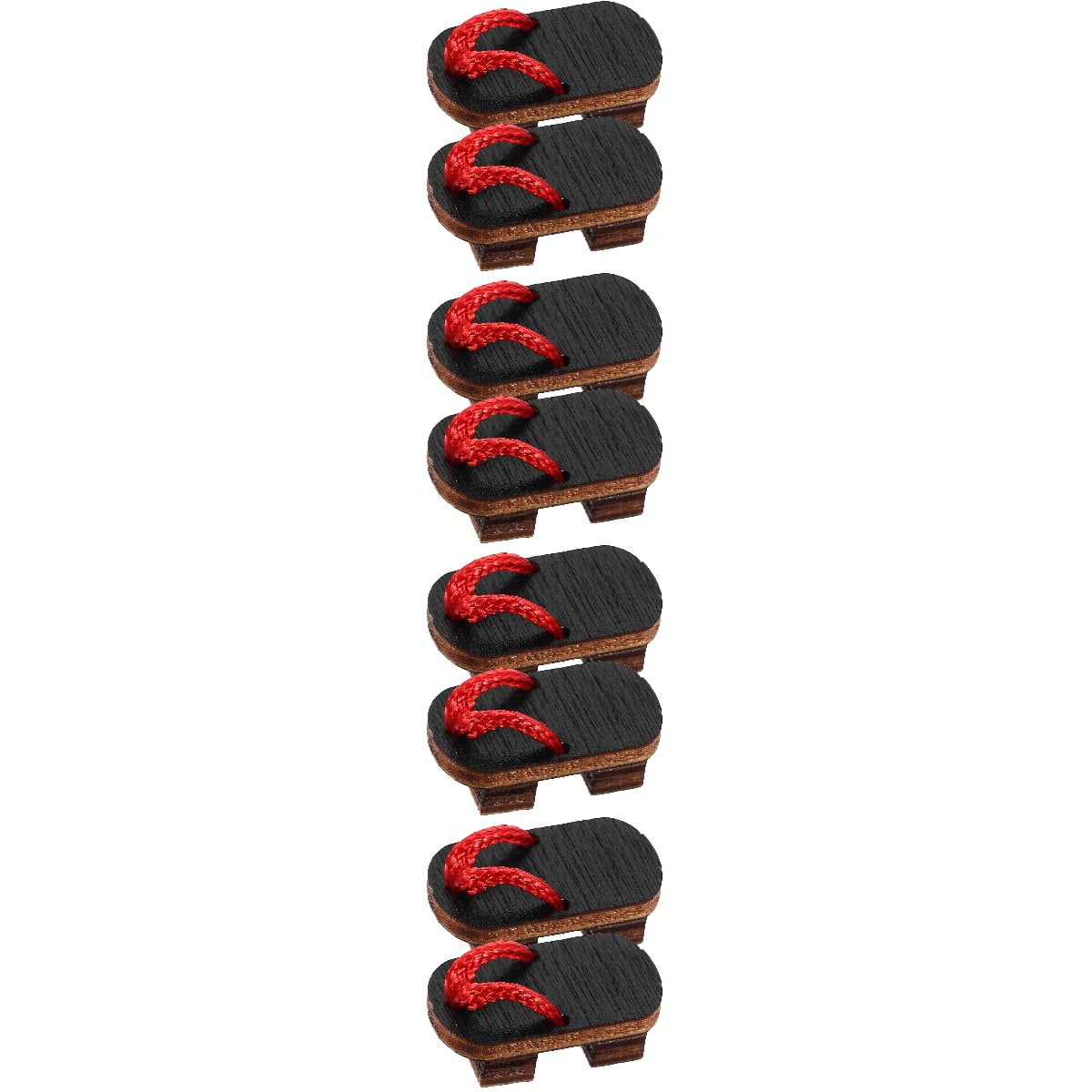 4 Pairs Mini Wooden Clogs for Doll House, Decorative Mini Slippers ...