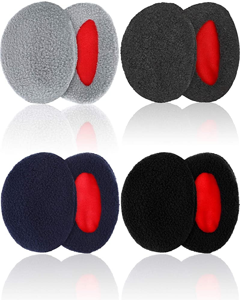 4 Pairs Fleece Bandless Ear Warmers Ear Muffs Winter Ear Covers for ...