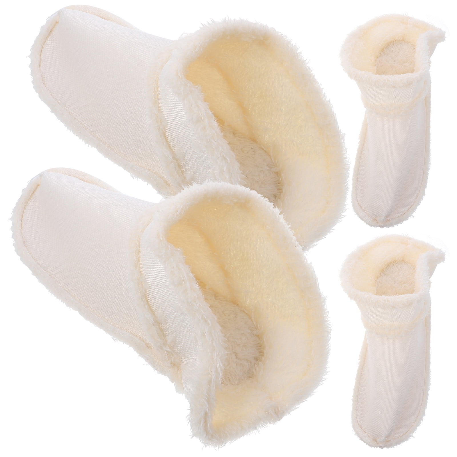 4 Pairs Fleece Shoe Cover Liner Womens Socks Sandal Inner Wearing Lined ...