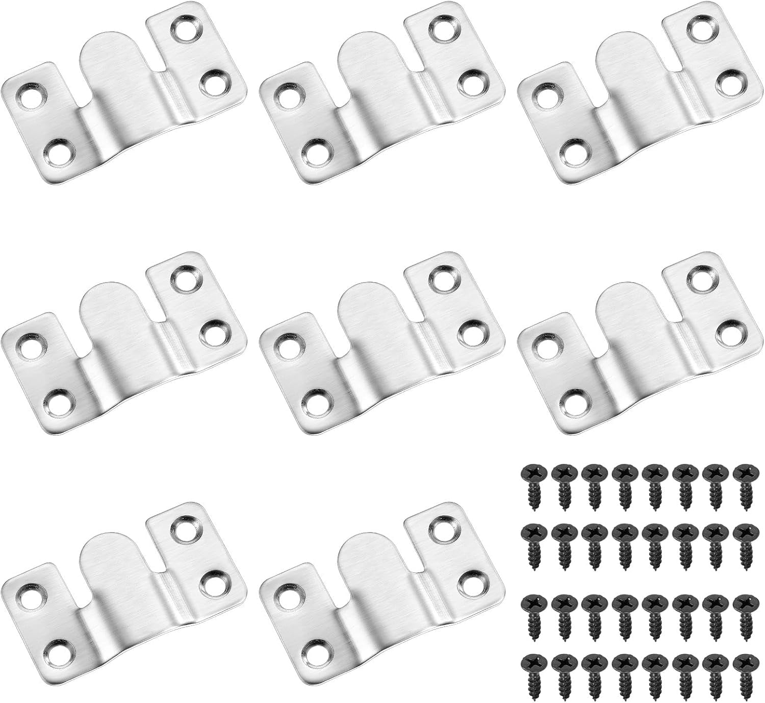 4 Pairs Flush Mount Bracket Interlocking Headboard Wall Mounting ...