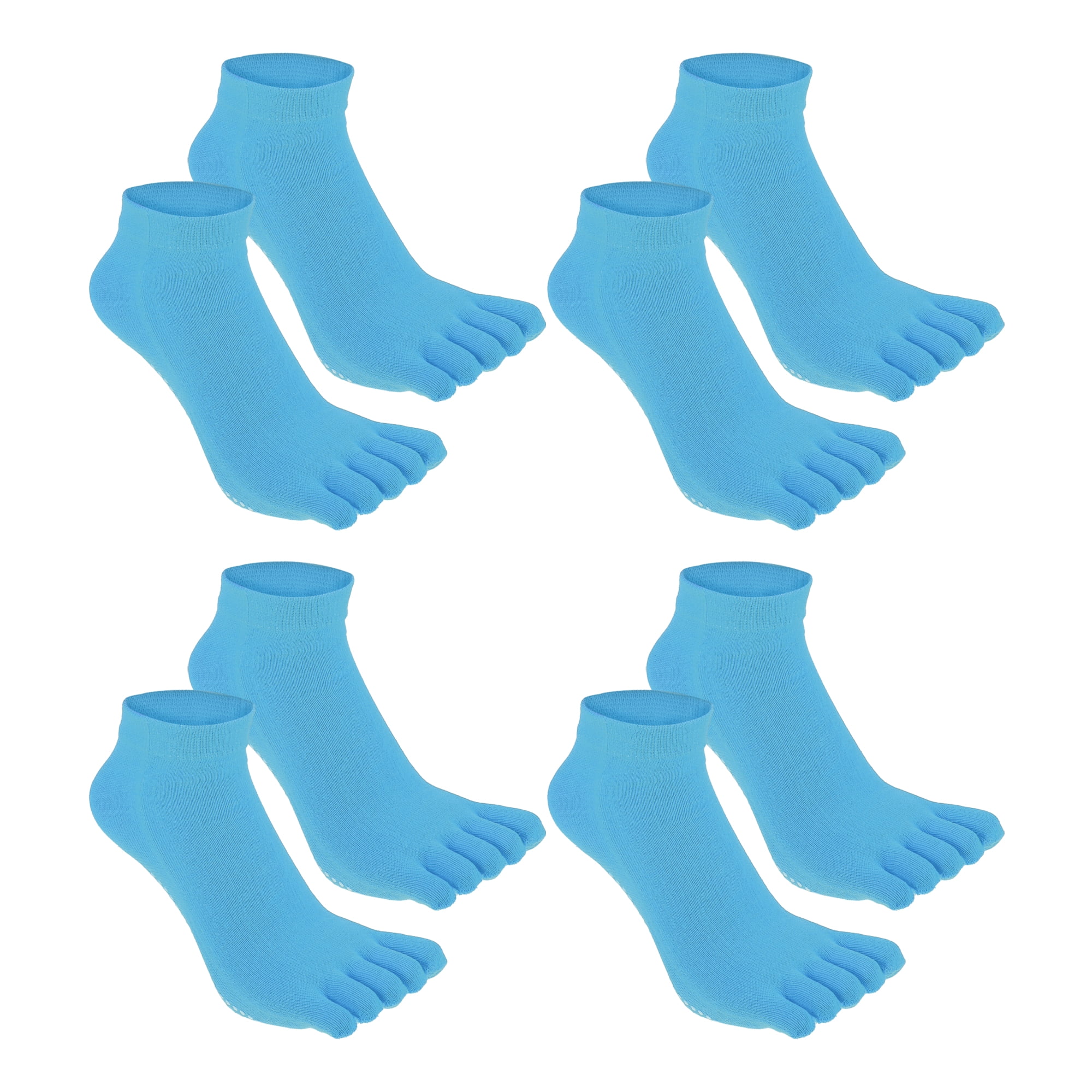 4 Pairs Full Finger Toe Socks Men Women Non Slip Sticky Five Finger ...