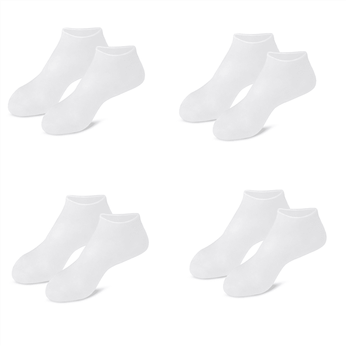 4 Pairs Full Foot Moisturizing Anti-Cracking Silicone Socks, Foot ...