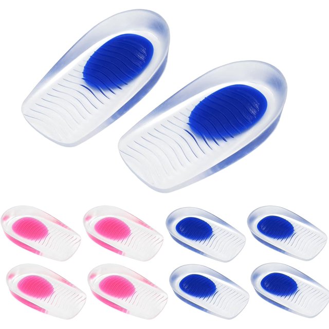 4 Pairs Gel Heel Cups, Shoe Inserts for Plantar Fasciitis, Sore Heel ...