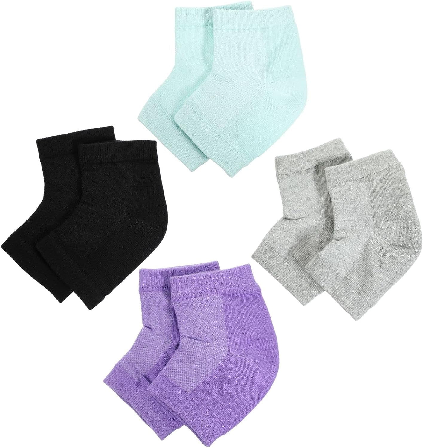 4 Pairs Gel Heel Socks Foot Moisturizing Socks High Heel Socks Silicone ...