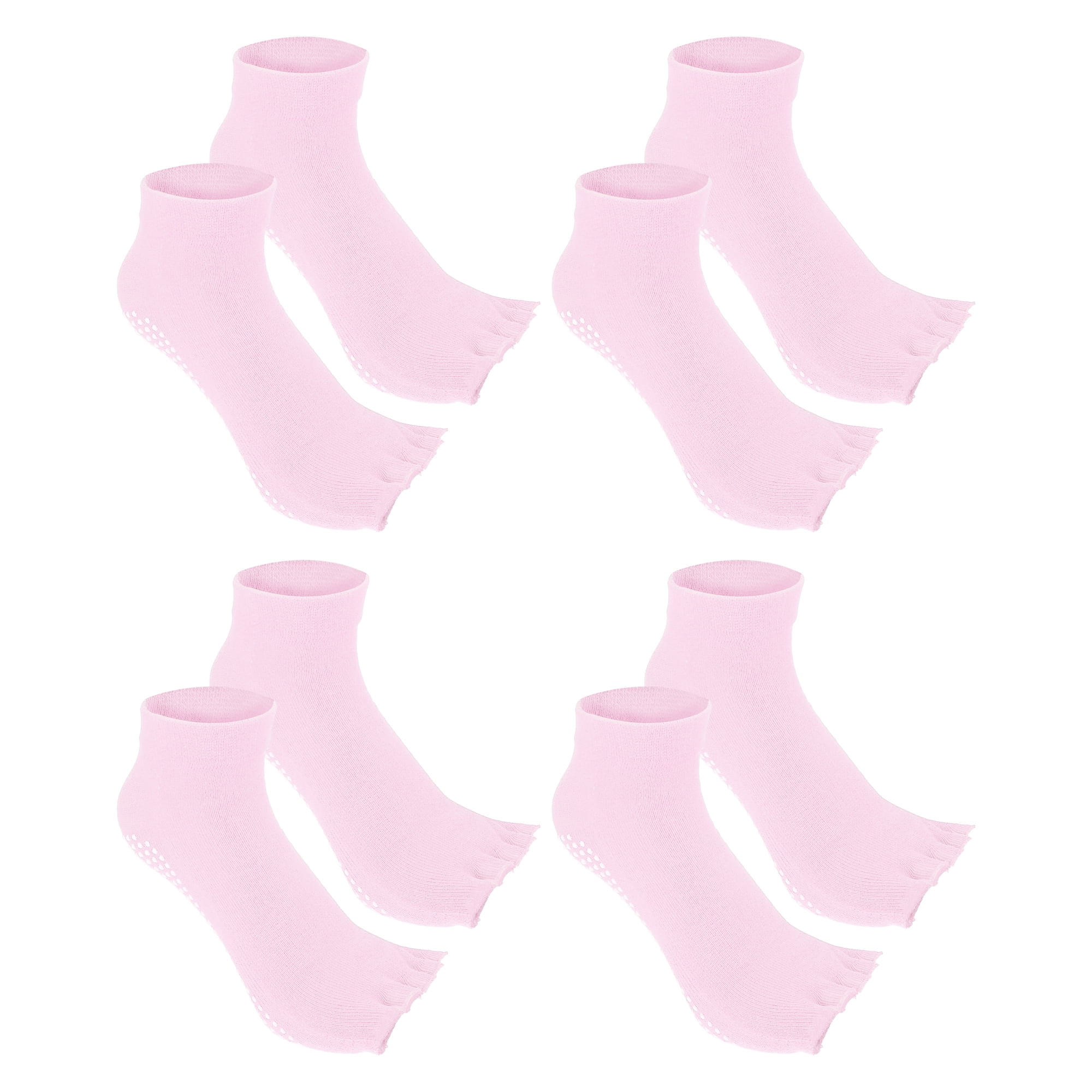 4 Pairs Half Finger Toe Socks Men Women Non Slip Sticky Five Finger ...