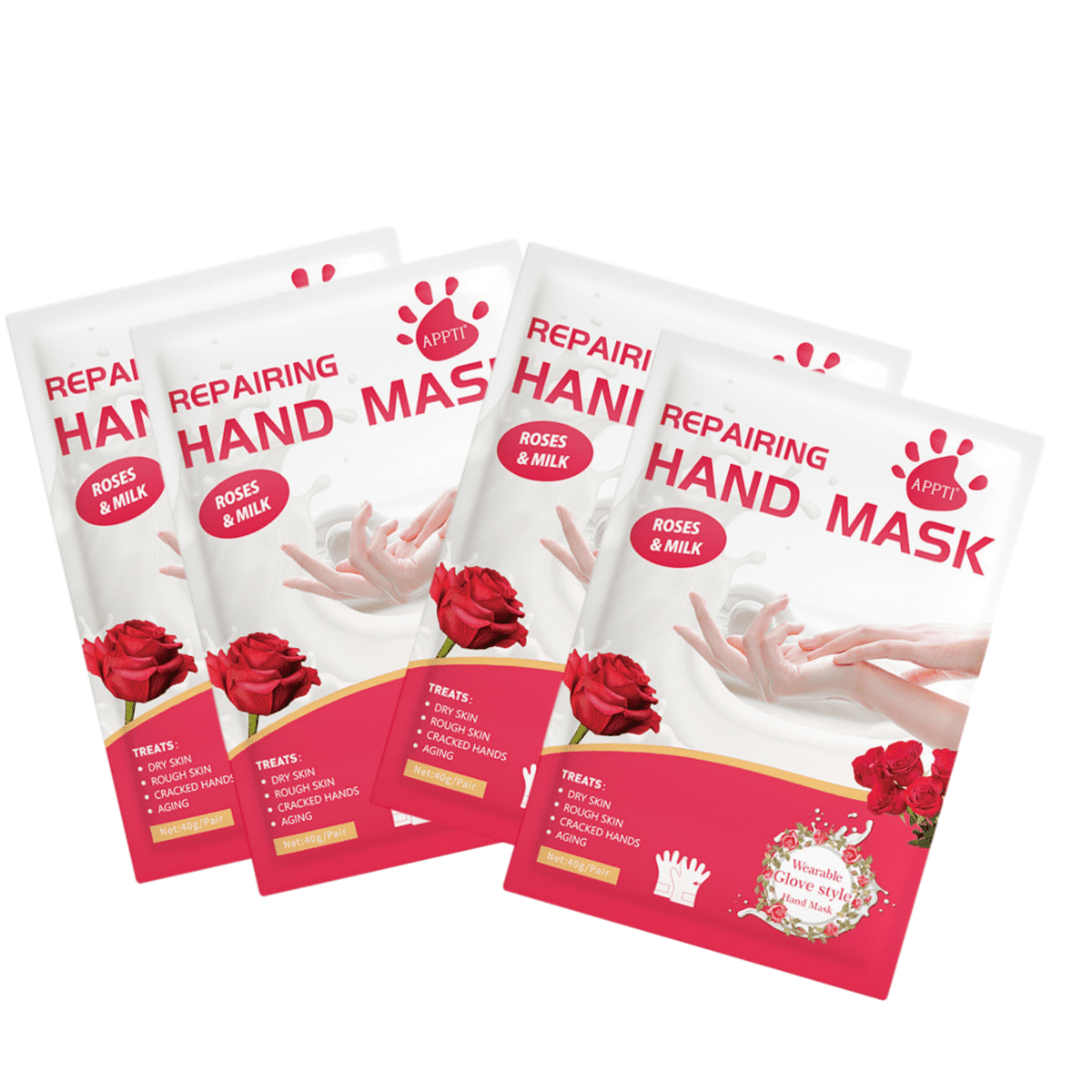 4 Pairs Hands Moisturizing Gloves, Hand Spa Mask Infused Collagen ...