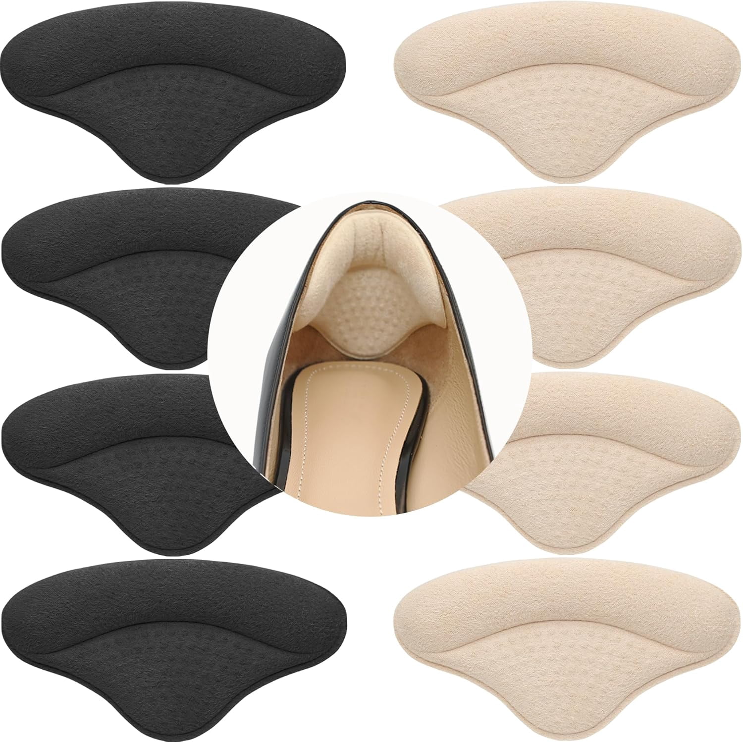 4 Pairs Heel Pads Heel Grips Liner for Loose Shoes, Heel Cushion Pads ...