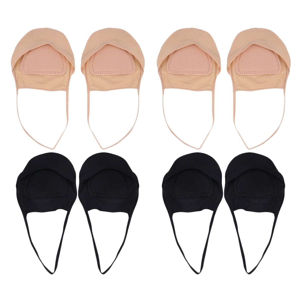 4 Pairs High Heel Socks Toe Topper Socks Sling Women Toe Socks Half ...