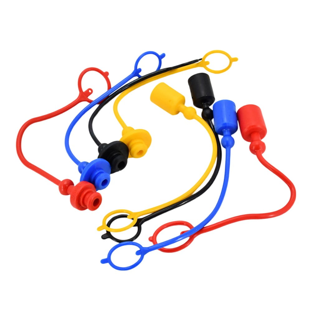 4 Pairs Hydraulic Quick Coupler Male Dust Cap and Female Plug Cover PVC ...