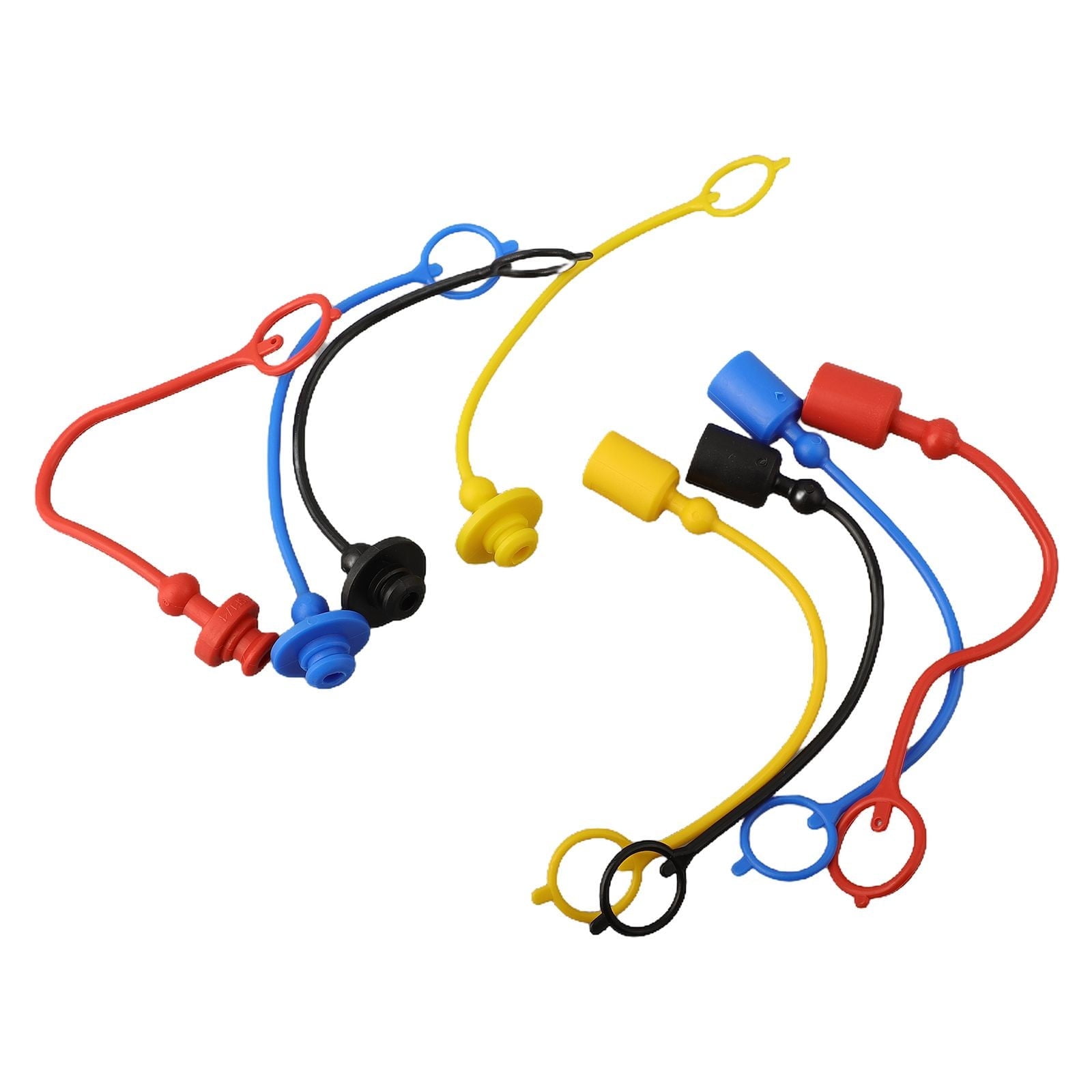 4 Pairs Hydraulic Quick Coupler Male Dust Cap And Female Plug Cover Pvc ...