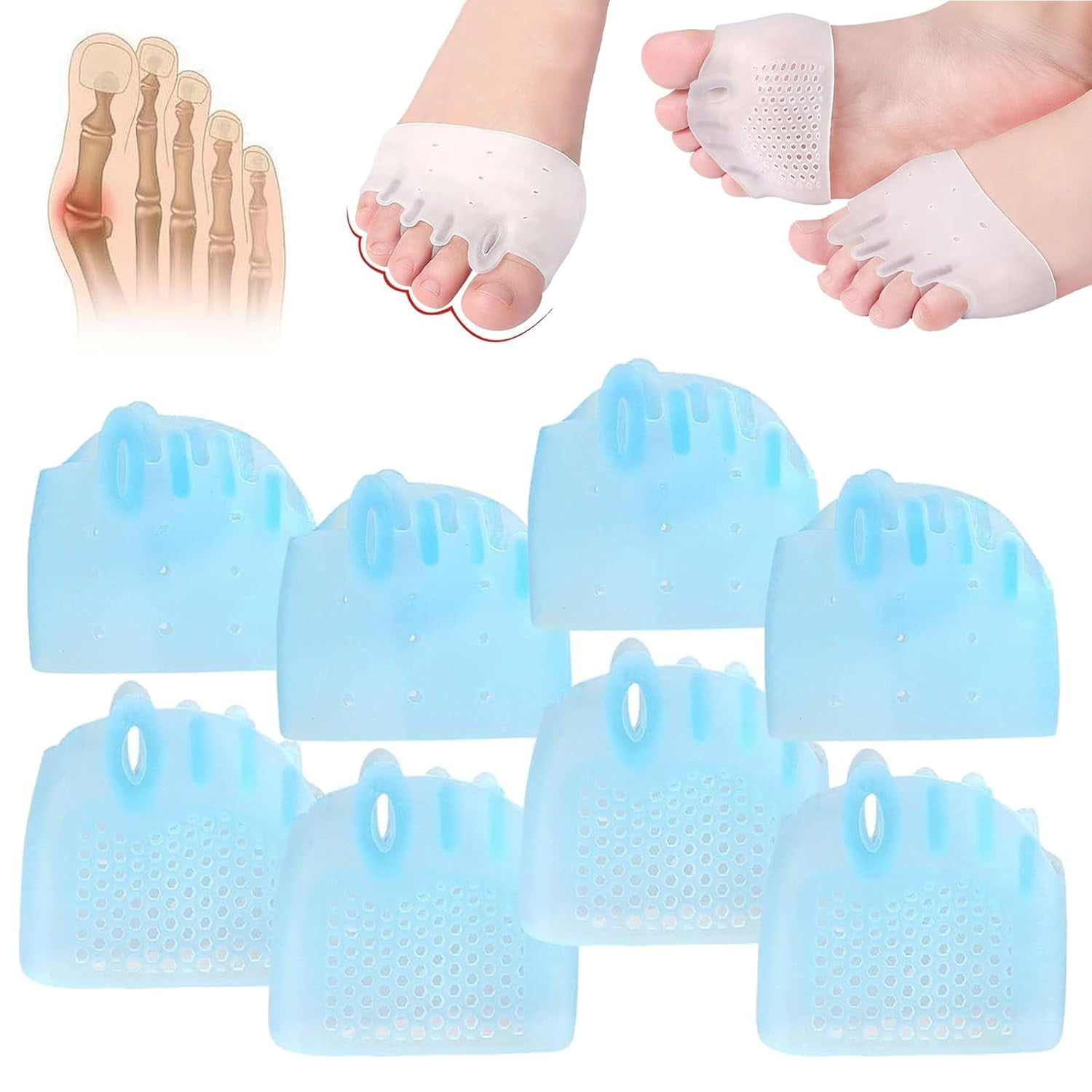 4 Pairs Hyggear Silicone Toe Separators for Women and Men, Hygger ...