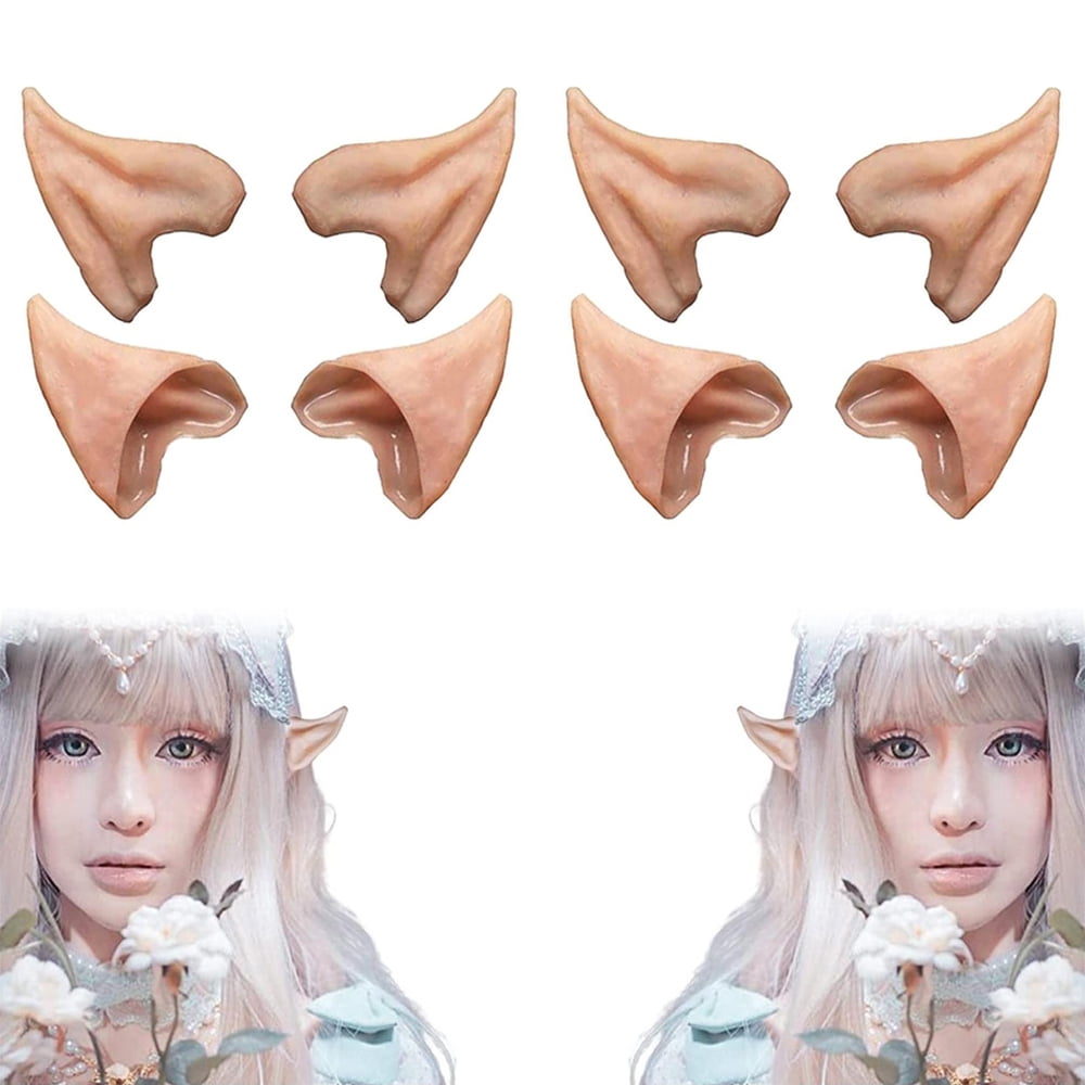 4 Pairs IC ICLOVER Elf Ears Halloween Cosplay Fairy Pixie Elf Ears Soft ...