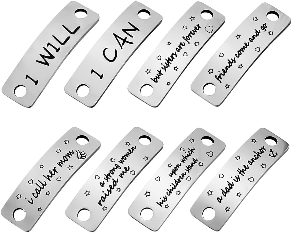 4 Pairs Inspirational Shoelace Tags I Can I Will Friends Come and Go ...