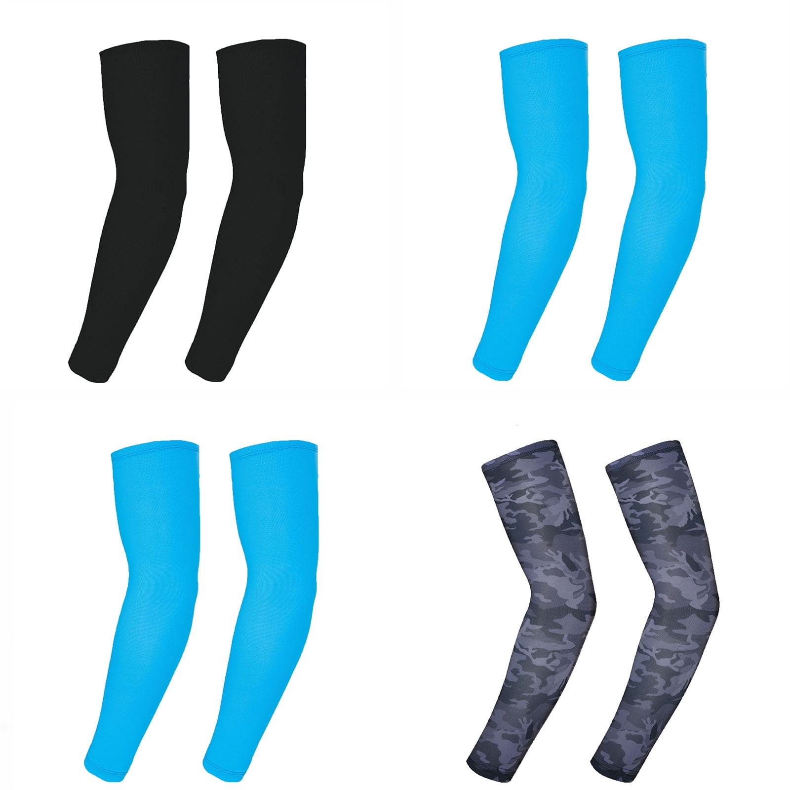4 Pairs Mens Cooling Cycling Arm Sleeves Sun Protection Athletic Sleeve ...