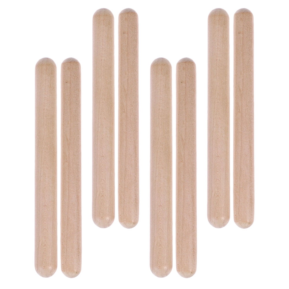 4 Pairs Rhythm Stick Musical Instruments Percussion Accessories Wood ...