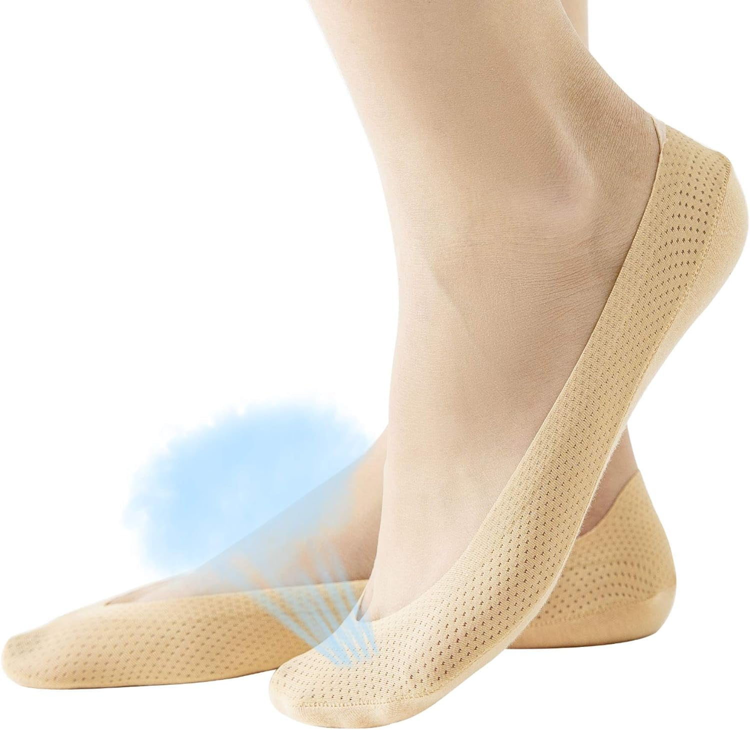 4 Pairs No Show Liner Socks Women's Low Cut Cotton Nylon Boat Invisible ...