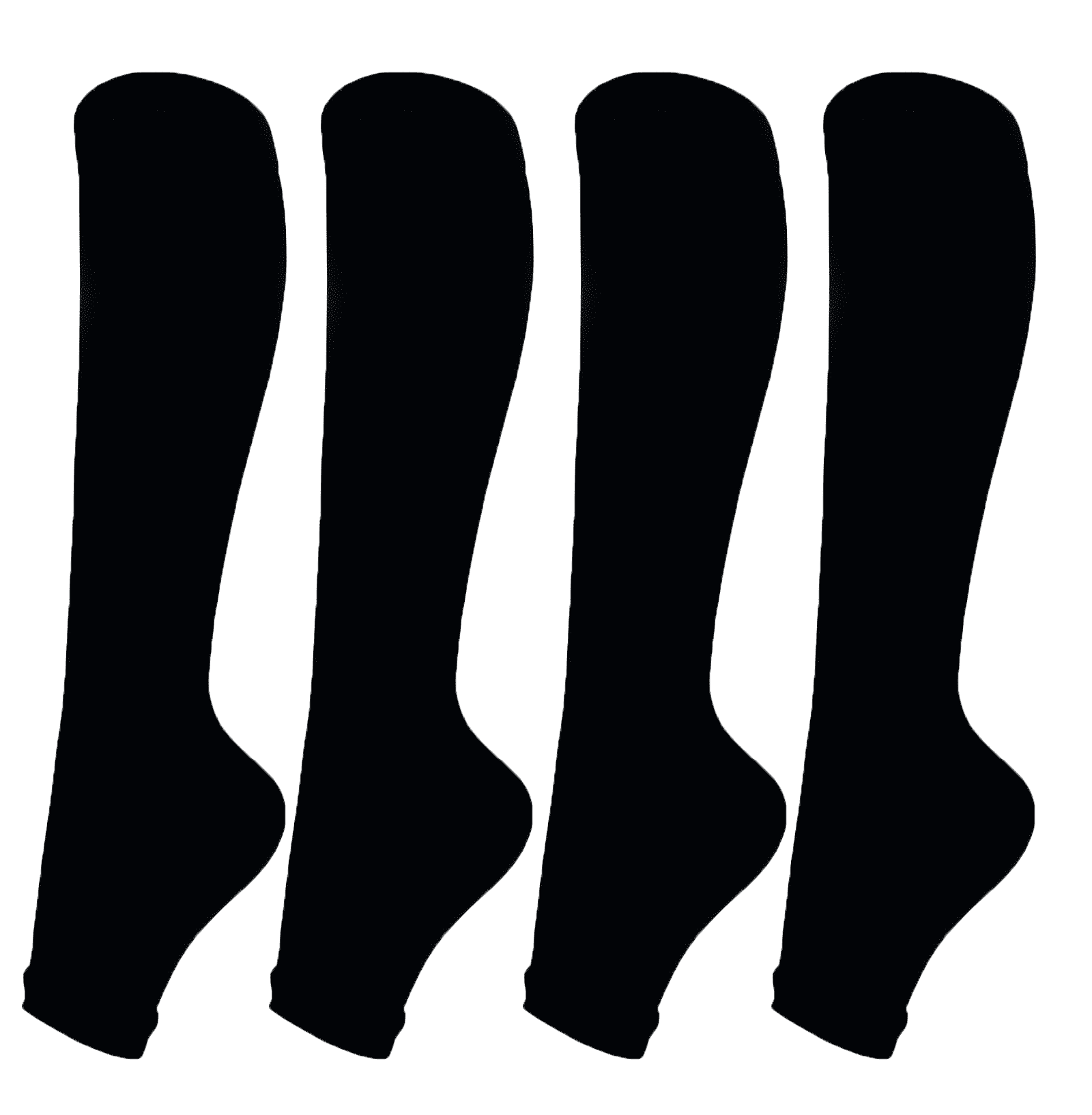 4 Pairs Open Toe Compression Socks for Men & Women 15-20 mmhg Graduated ...