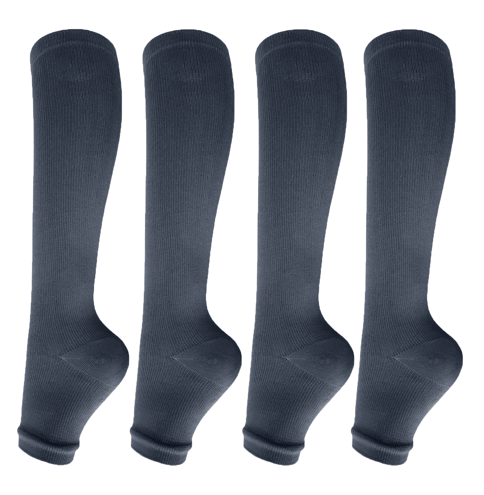 4 Pairs Open Toe Compression Socks for Men & Women 15-20 mmhg Graduated ...