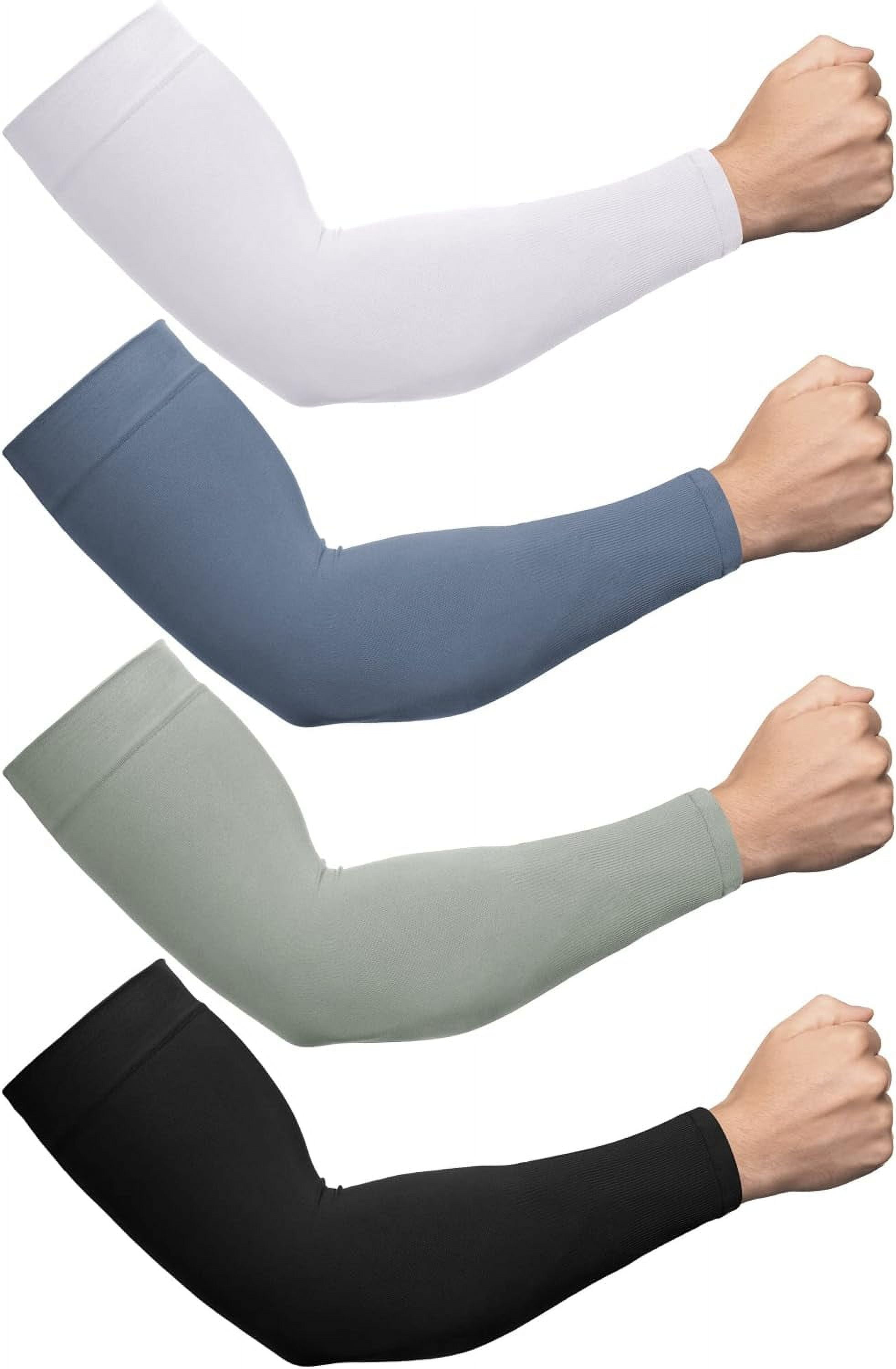 4 Pairs Plus Size Cooling Arm Sleeves Sun Sleeves Men Women UV Sun ...
