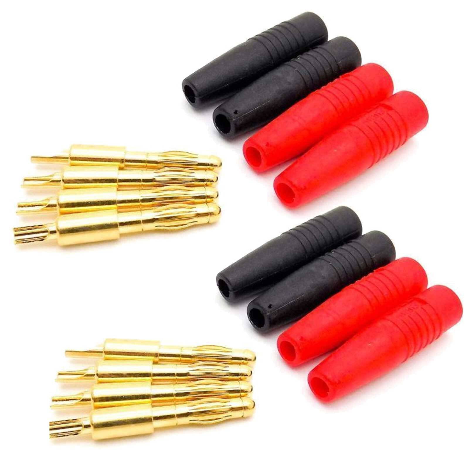 4 Pairs RC LiPo Charging Plug 4mm Banana Bullet Connector Solder Type ...