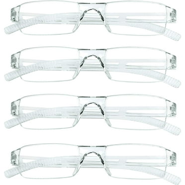 2 Pack Rimless Blue Light Blocking Reading Glasses for Men Women ...